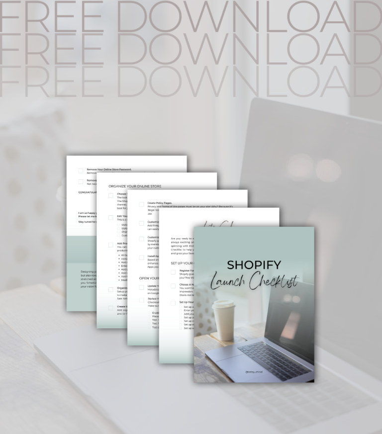 Shopify Launch Checklist Betsy Lugo Creative Ecommerce Website Design